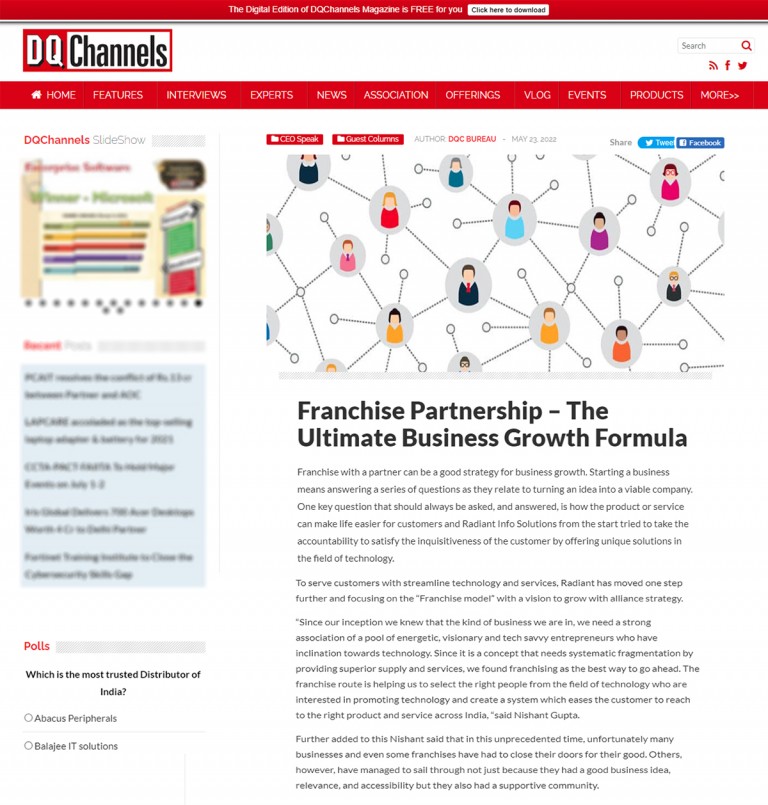 Franchise Partnership – The Ultimate Business Growth Formula - DQChannels