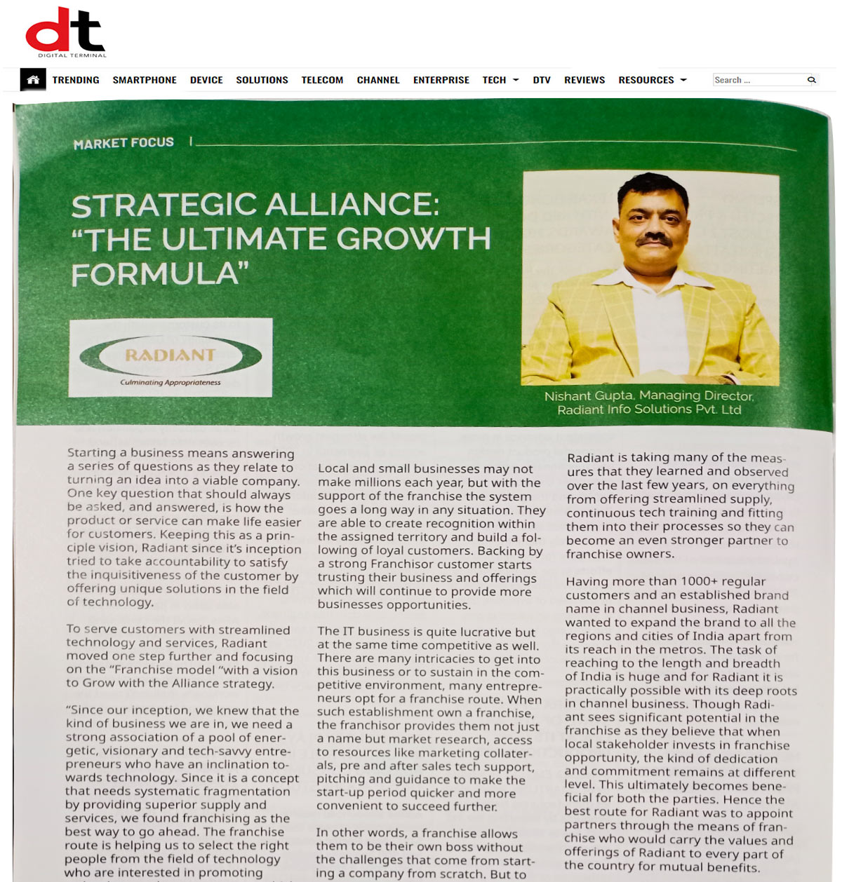 Strategic Alliance: “The Ultimate Growth Formula” by Nishant Gupta
